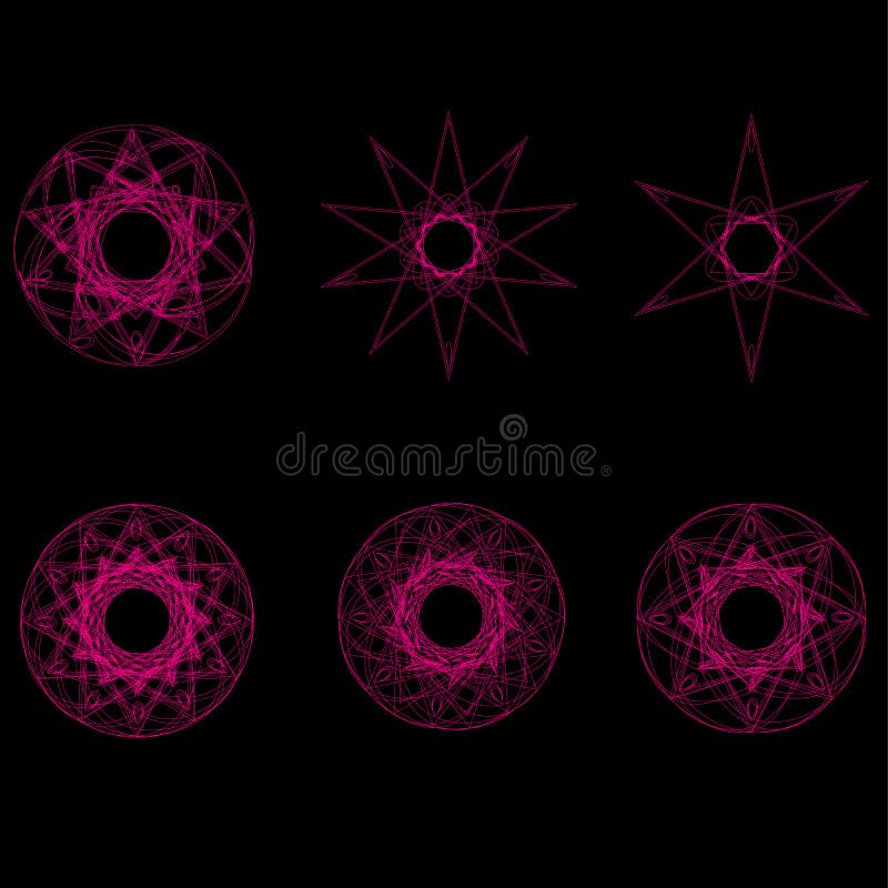 Geometric Pattern Icon Astrology Stars Astrology Geometric Pattern Set ...