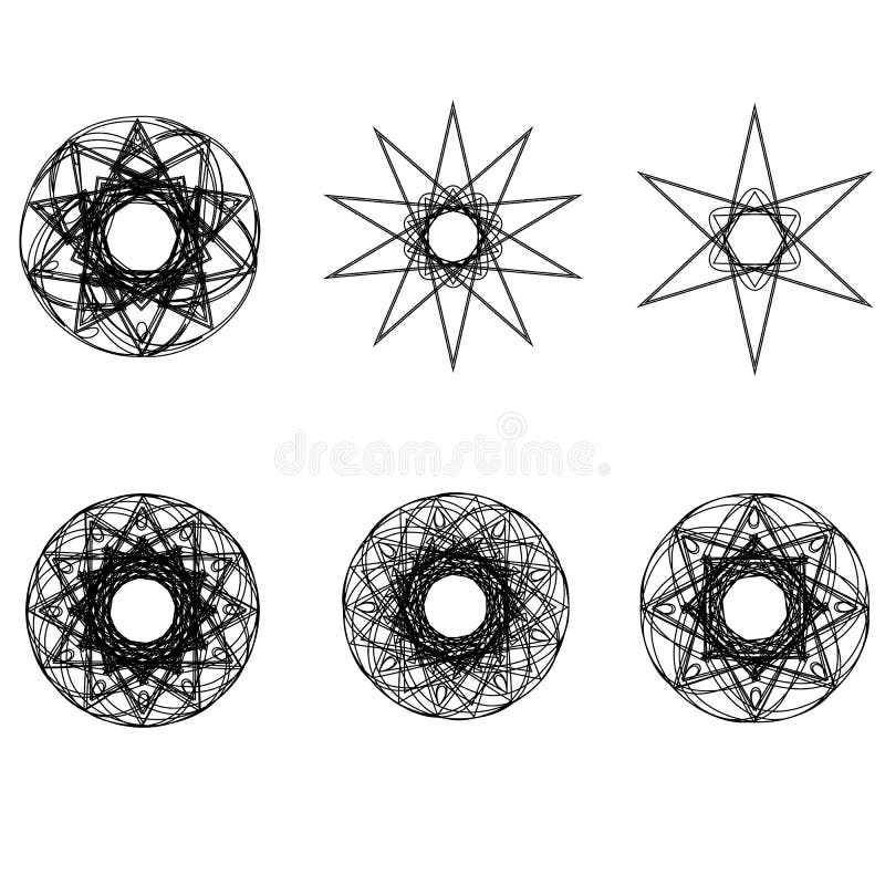 Geometric Pattern Icon Astrology Stars Astrology Geometric Pattern Set ...