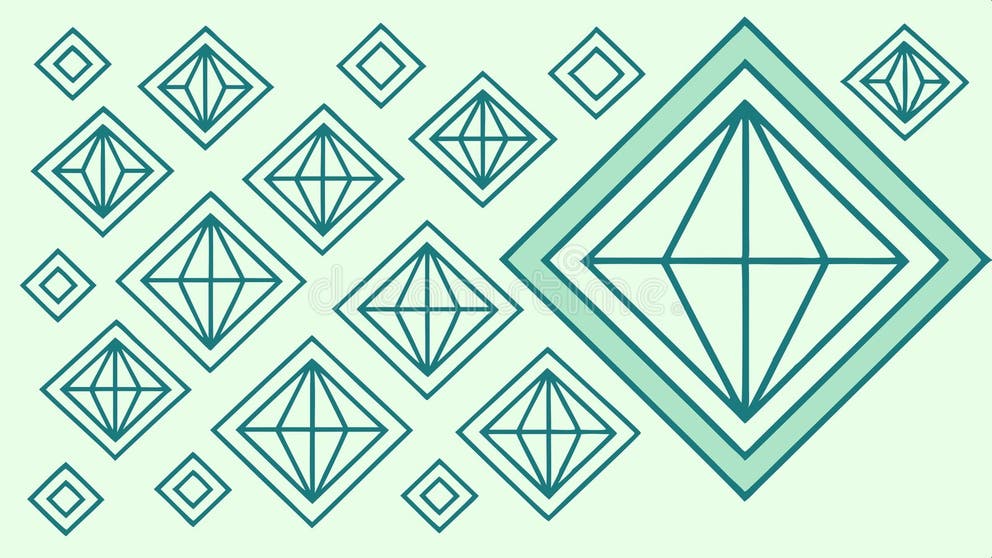 Geometric Pattern Illustration Featuring Abstract Diamond Shapes ...
