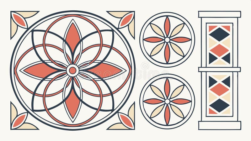 Geometric Pattern Inspired by Tiles or Stained Glass Window Design ...