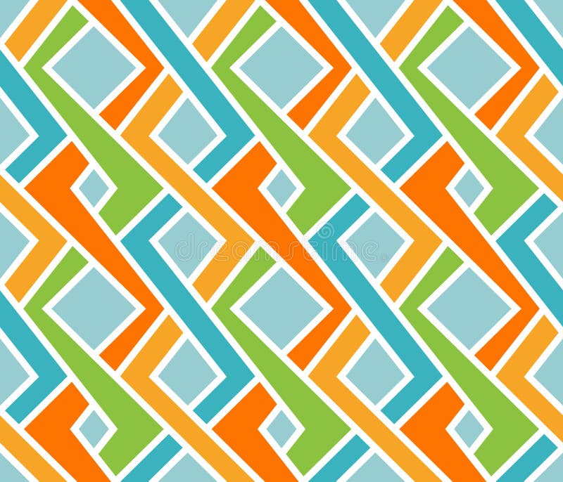 Geometric Pattern with Interlaced Vertical Zigzag Lines. Abstract Vector Illustration. Stock ...