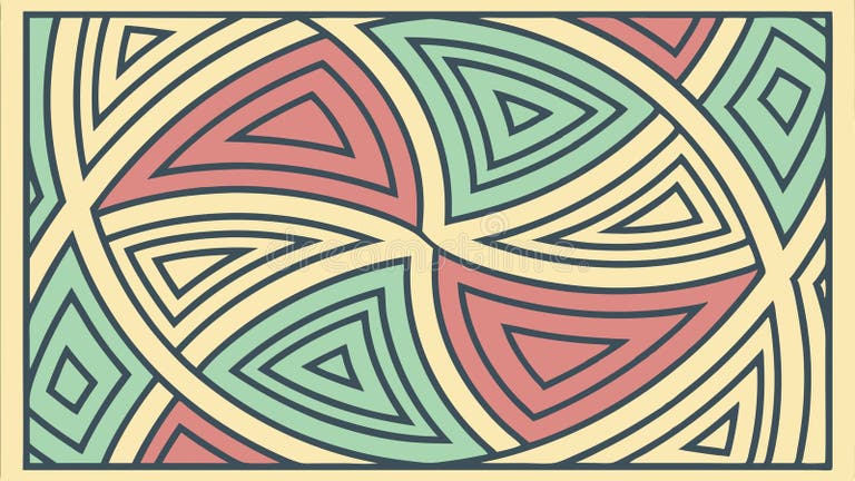 Geometric Pattern with Interlocking Curved Triangle Shapes, Vector ...