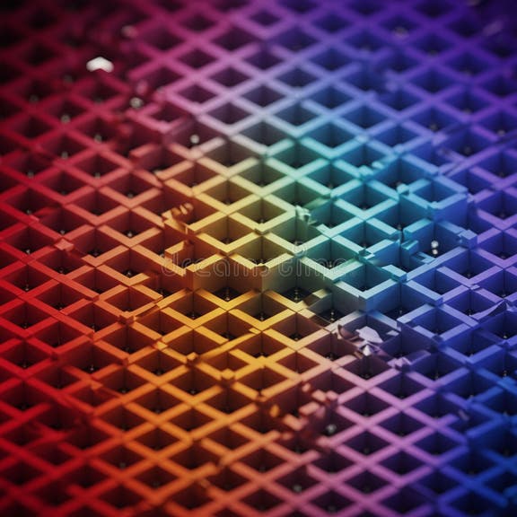 Geometric Pattern with Interlocking Grid-like Structure Creating a 3D ...