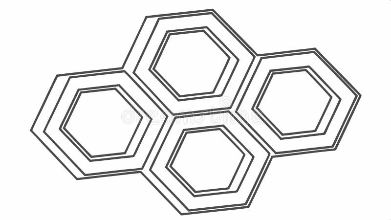 Geometric Pattern Of Interlocking Hexagonal Shapes Vector Design Generative Ai Stock Vector