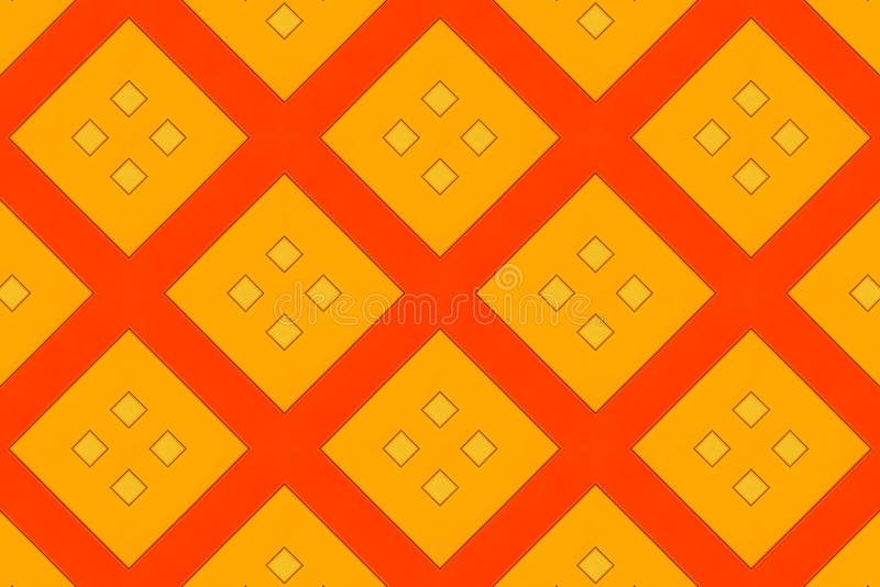 Interlocking Diamond Pattern Geometric Design in Orange Tones Stock ...