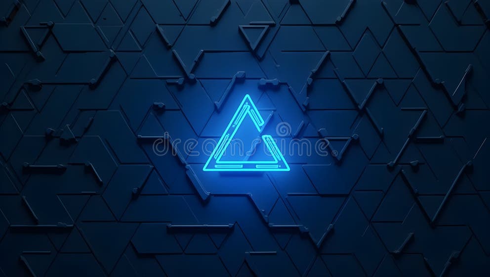 A Geometric Pattern of Interlocking Triangles, One of Them Glowing ...