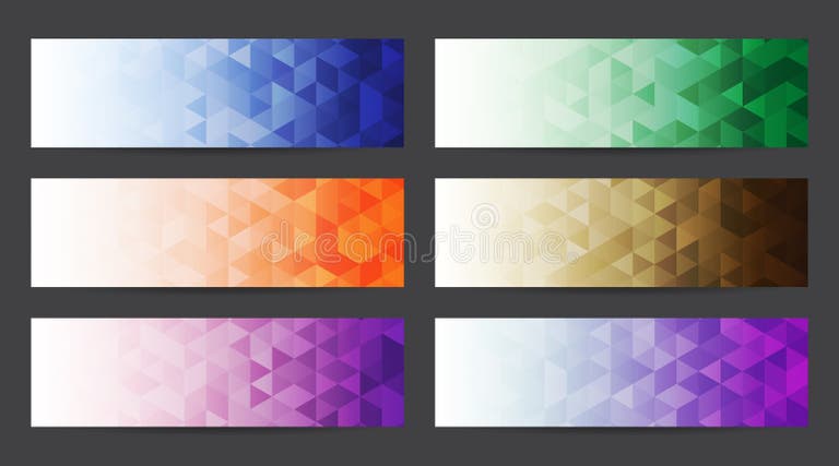 Geometric Pattern Line Colors Set Design Elements Headers Stock Vector ...