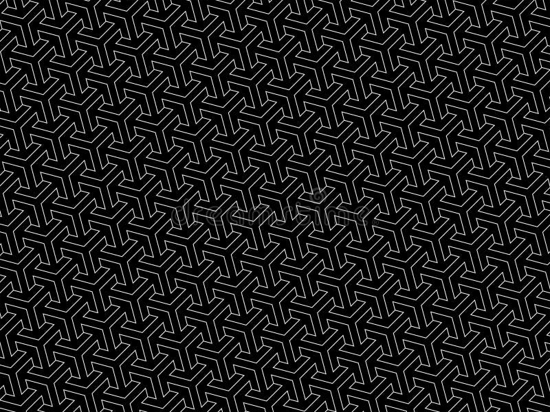 Geometric Pattern with Lines. Modern Outline Arrows Pattern. Isometric ...