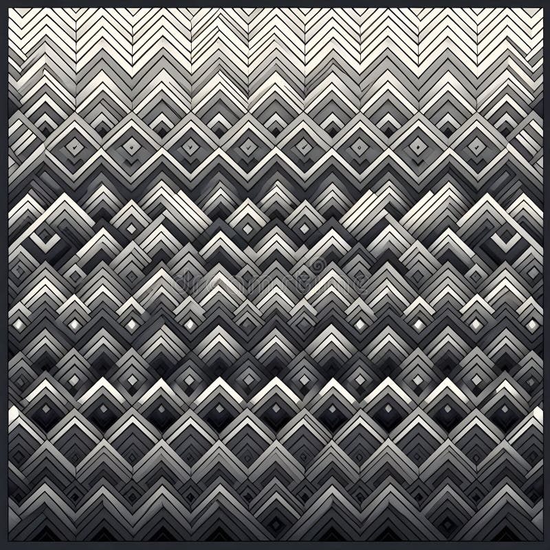 Monochromatic Geometric Pattern Stock Illustration - Illustration of ...