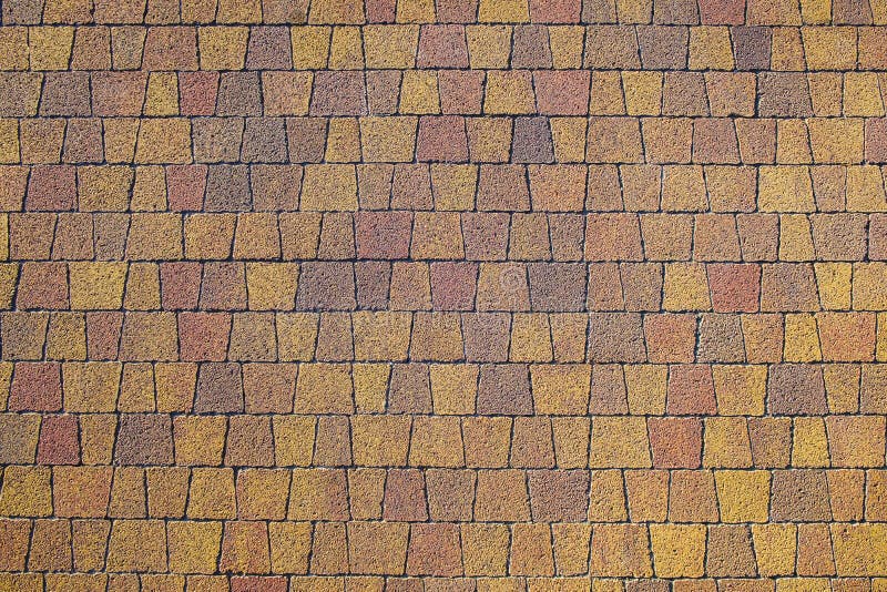Geometric Pattern Mosaic Colored Pavers. Decorative Textured Colored ...