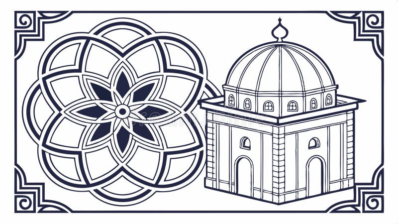 Geometric Pattern of a Mosque or Building Dome, Architectural Art ...