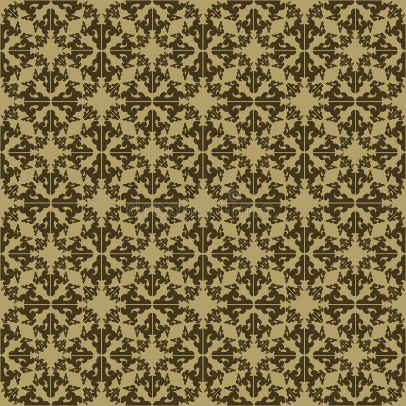 Geometric Pattern in Mustard Color. Stock Vector - Illustration of leaf ...