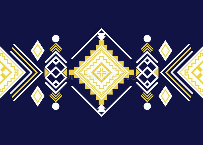 Geometric Pattern Native Shape Fabric and Carpet, Vector Illustration ...