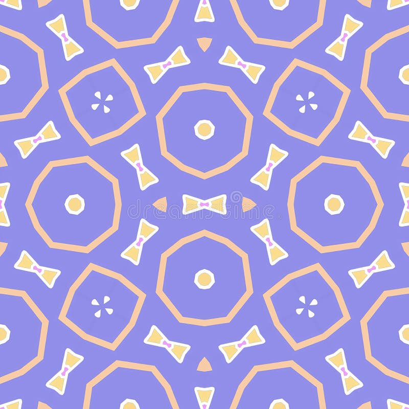 Geometric Pattern with Octagons and Purple Elements. Stock Illustration ...