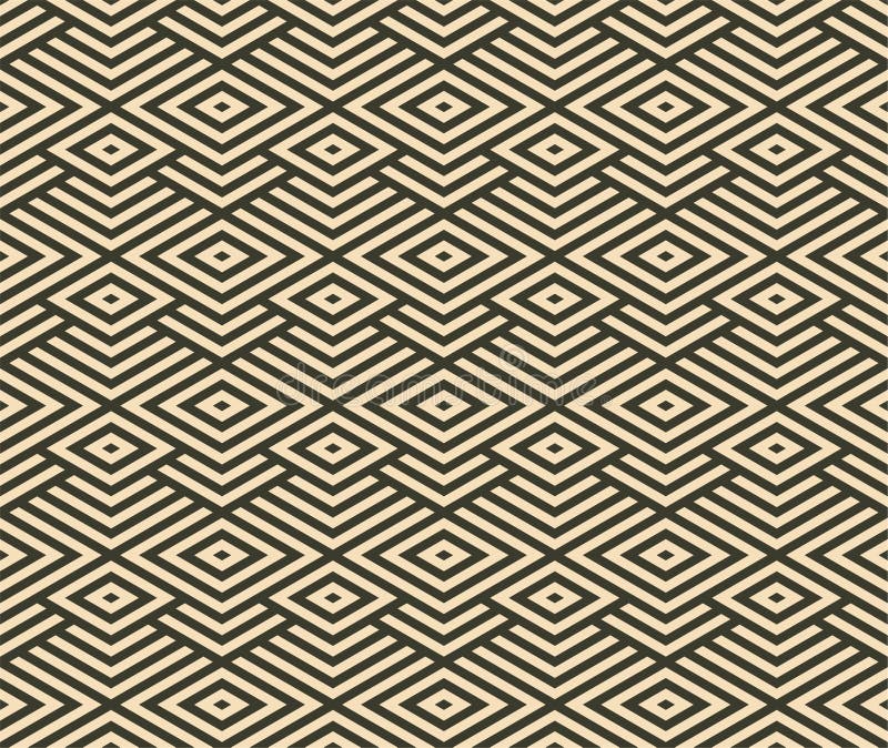Geometric Pattern Outline Rhombus Shapes Stock Vector - Illustration of ...