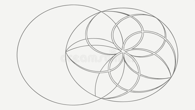 Geometric Pattern of Overlapping Circles Design, Abstract Element Vector Design Generative AI ...