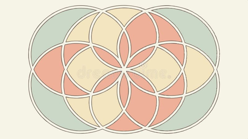 Geometric Pattern Of Overlapping Circles Design Abstract Element Vector Design Generative Ai