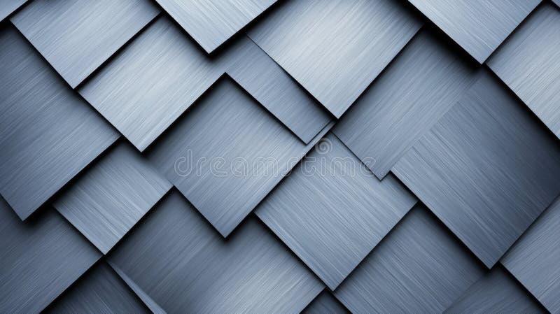 Geometric Pattern of Overlapping Metallic Tiles Creates a Modern, Sleek ...