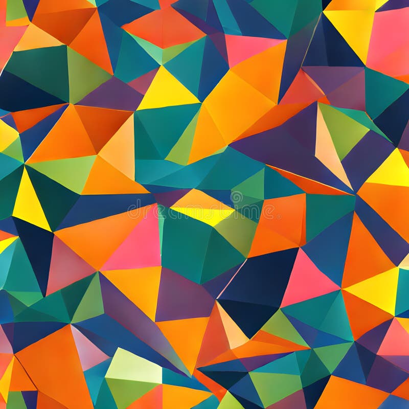 Geometric Pattern of Overlapping Polygons in Autumn Colors. the Image ...