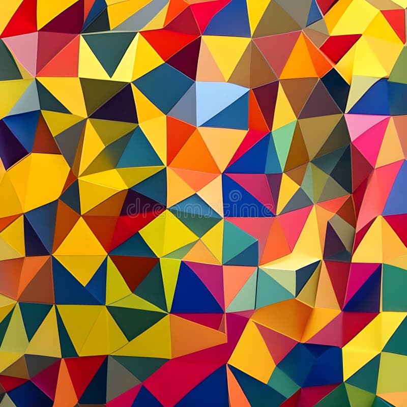 Geometric Pattern of Overlapping Polygons in Spring Colors. Image ...