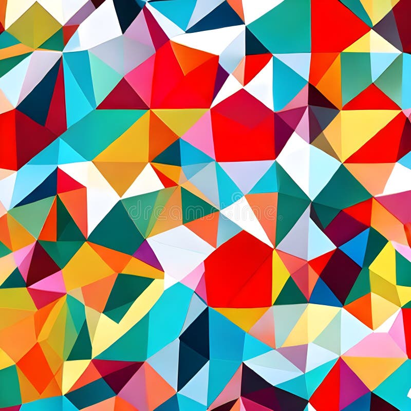 Geometric Pattern of Overlapping Polygons in Winter Colors. Image ...