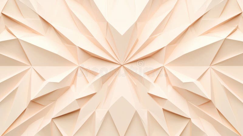 A Geometric Pattern of Overlapping Triangles in a Light Peach Color ...