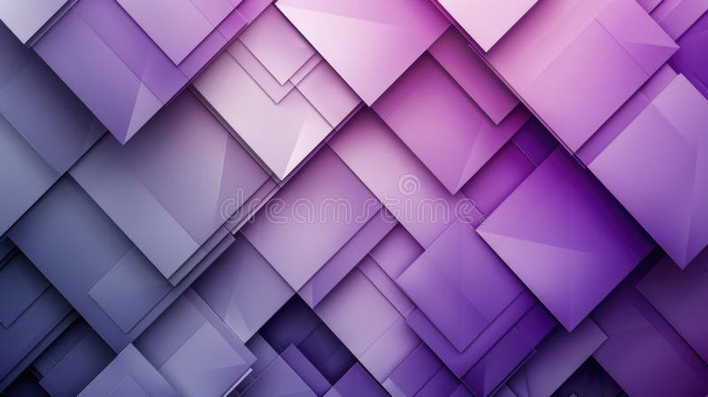 Geometric Pattern with Overlapping White Squares on a Purple Background ...