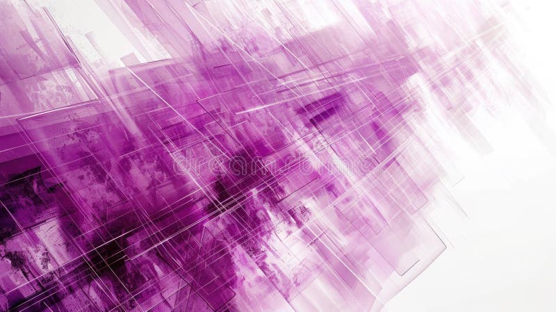 Geometric Pattern with Overlapping White Squares on a Purple Background ...