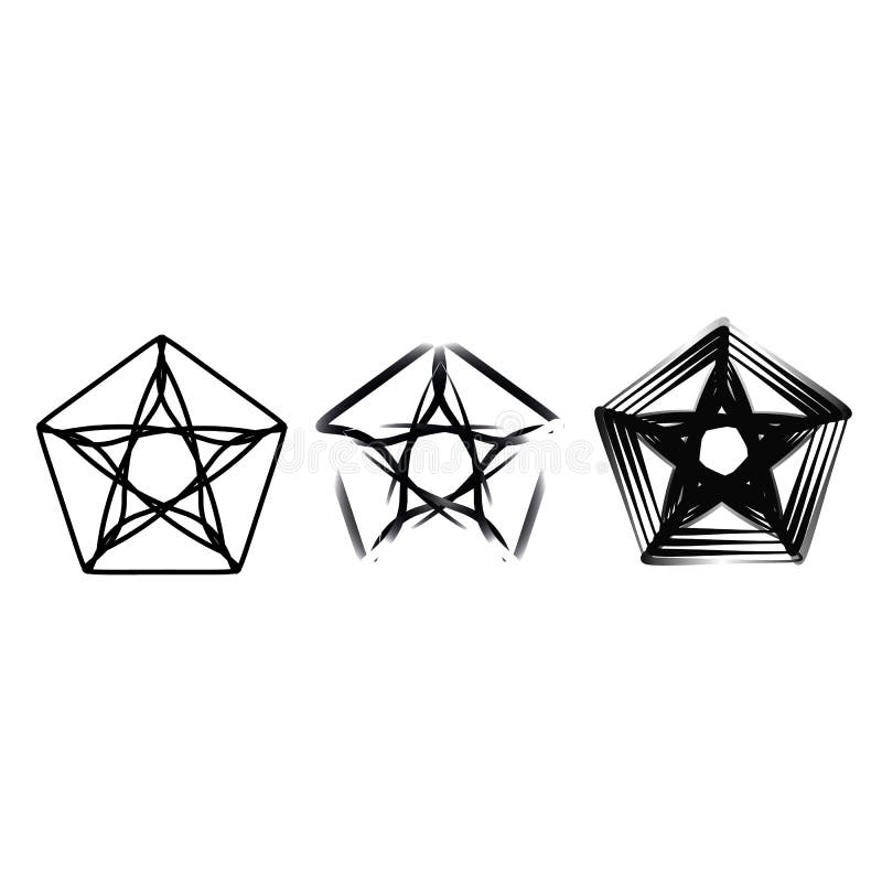 Geometric Pattern Pentagram Symbol Star Stock Illustration ...