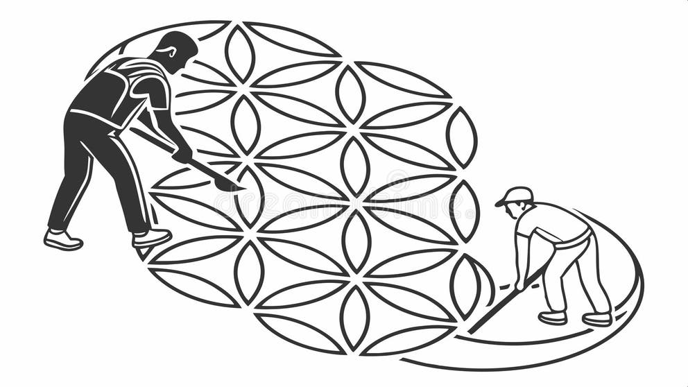 Geometric Pattern with People Sacred Geometry and Human Connection ...