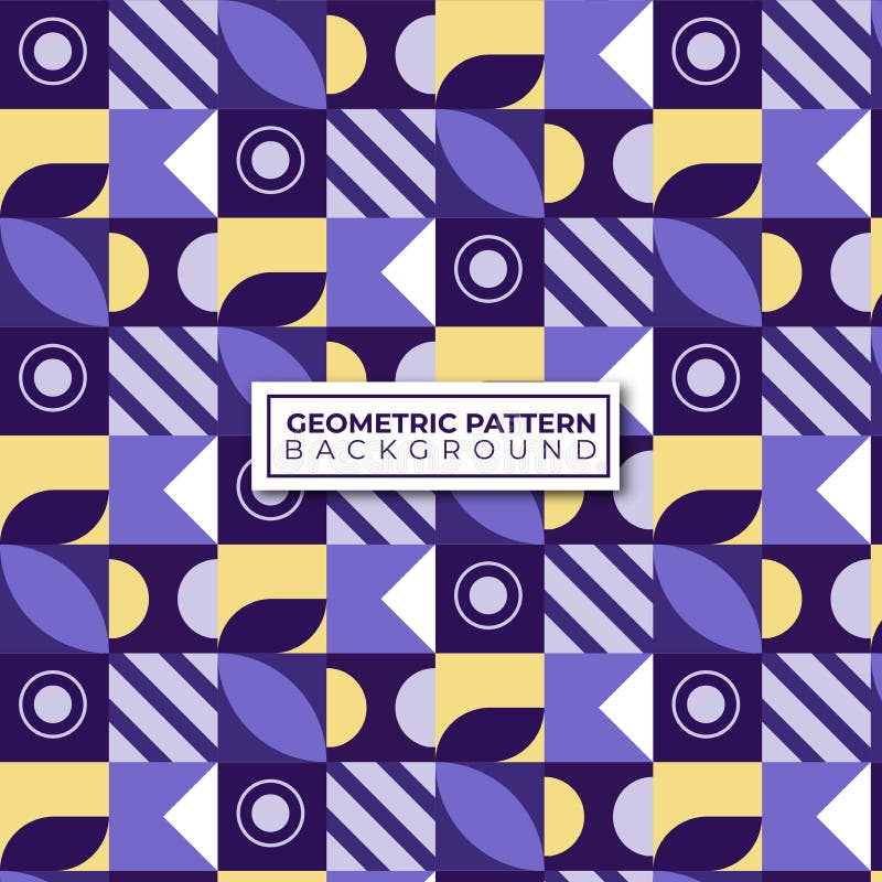 Geometric Pattern with Purple Color Vector Illustration Stock Vector ...