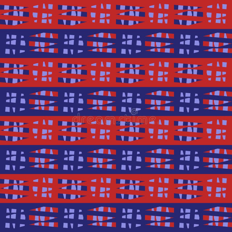 Geometric Pattern Red and Blue Stripes. Stock Vector - Illustration of ...