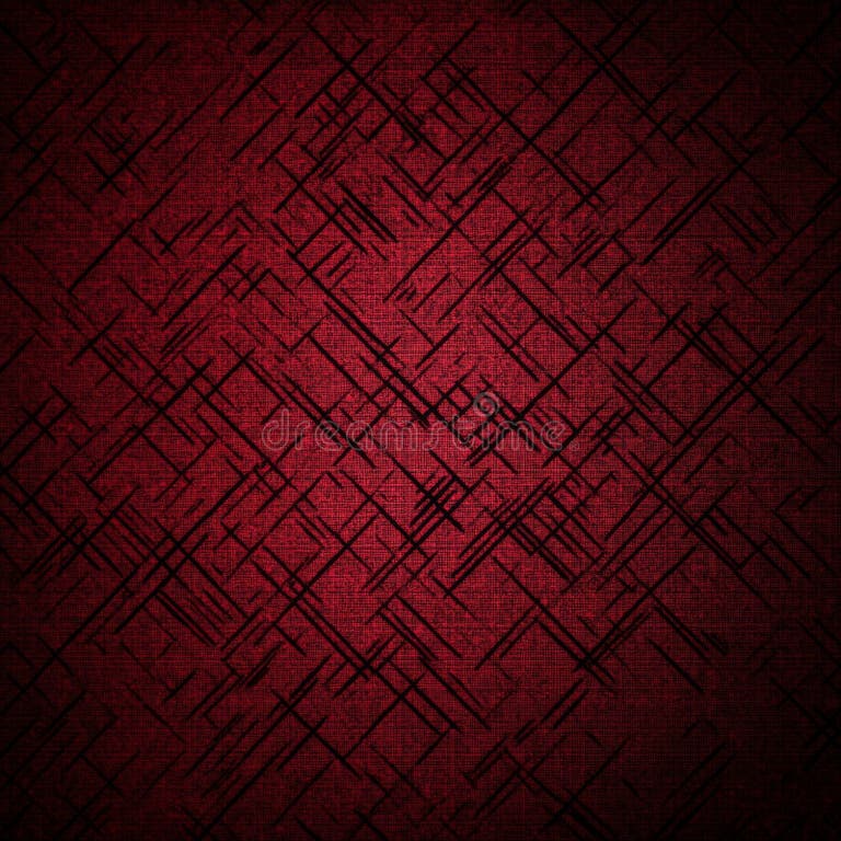 Geometric Pattern on Red Fabric with Crosshatch Lines and Texture Stock ...