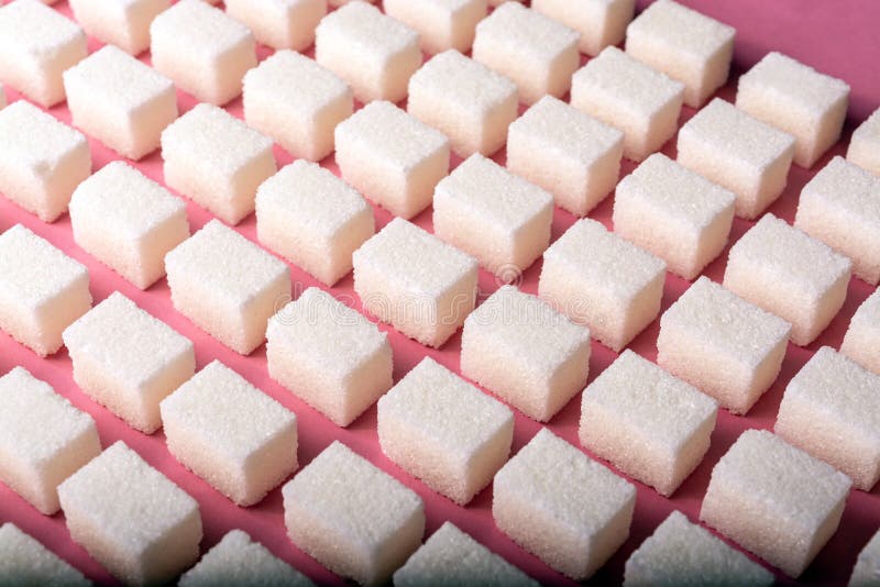 Geometric Pattern with Refined Sugar on a Pink Background Stock Image ...