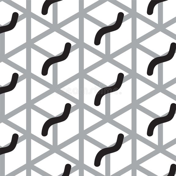 Geometric Pattern with a Repeating Design of Gray, Interlocking ...