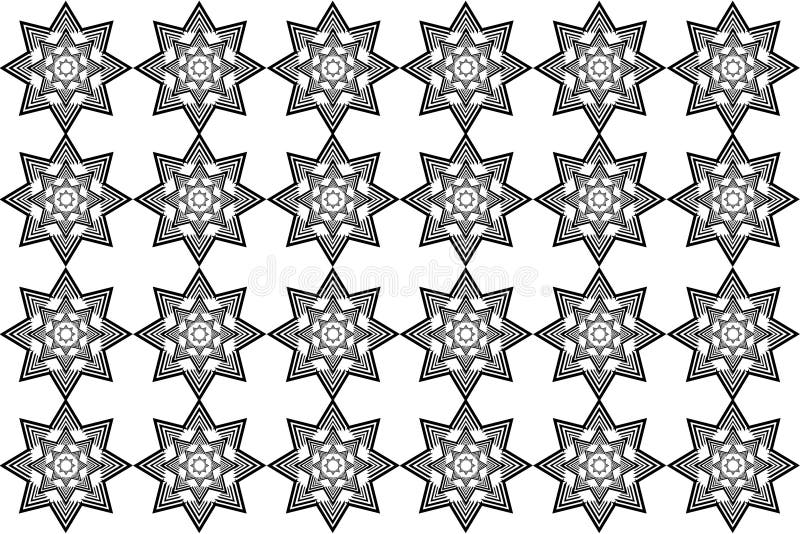 Seamless Eight-pointed Star and Cross Background Pattern Stock Vector ...