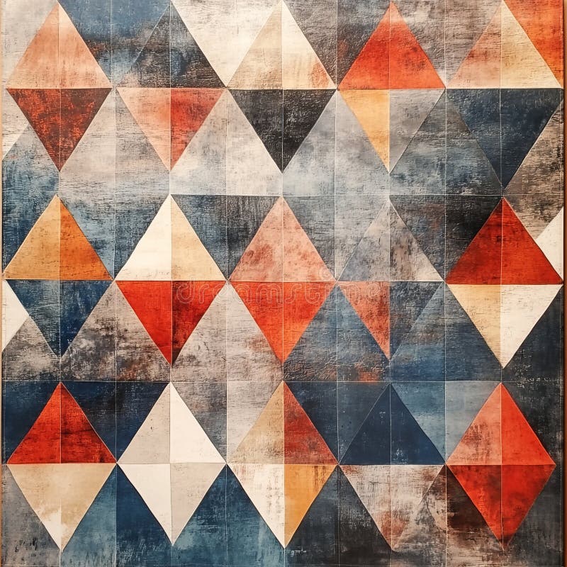 Geometric Pattern of Semi-transparent Overlapping Triangles Stock Image ...