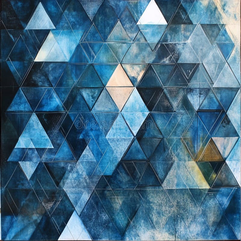 Geometric Pattern of Semi-transparent Overlapping Triangles Stock Image ...