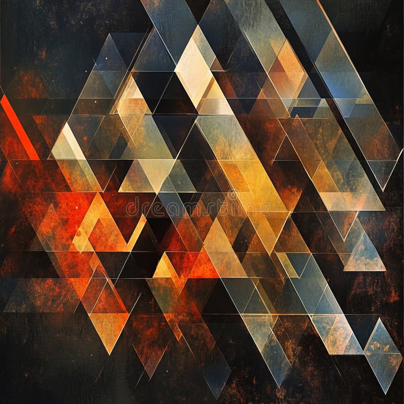 Geometric Pattern of Semi-transparent Overlapping Triangles Stock Photo ...