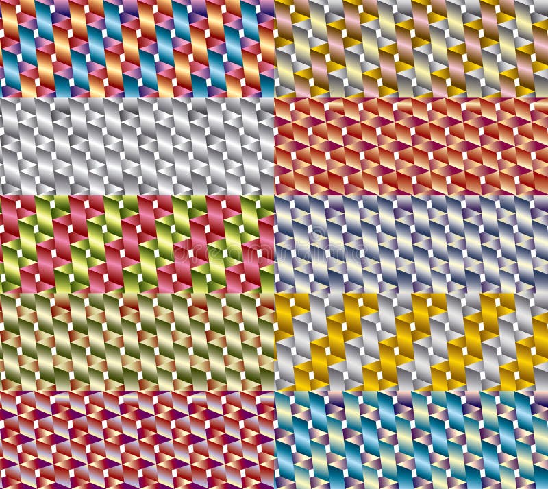 Geometric pattern set stock illustration. Illustration of color - 18581925