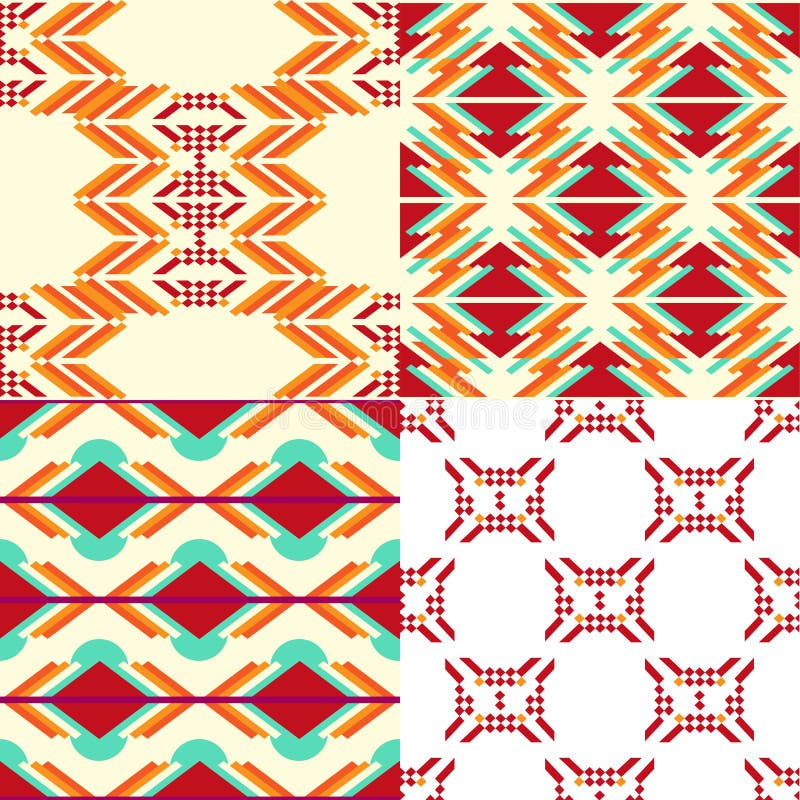Geometric pattern set stock vector. Illustration of structure - 62384963