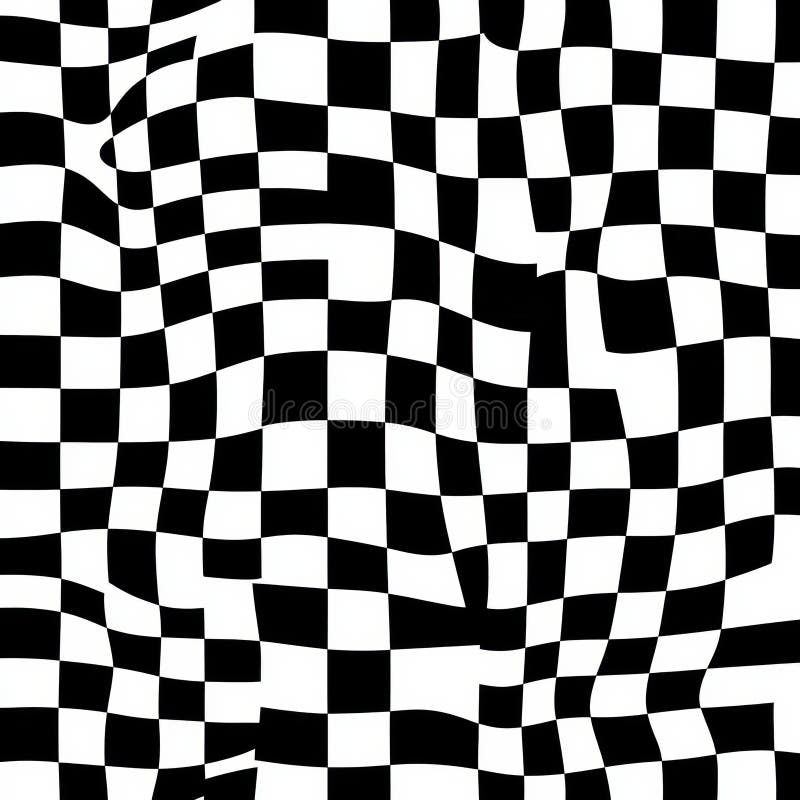 Seamless Geometric Pattern with Bold Stripes and Checkered Squares in ...