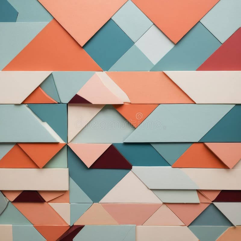 Geometric Pattern in a Soothing Color Palette, Suitable As a Modern ...