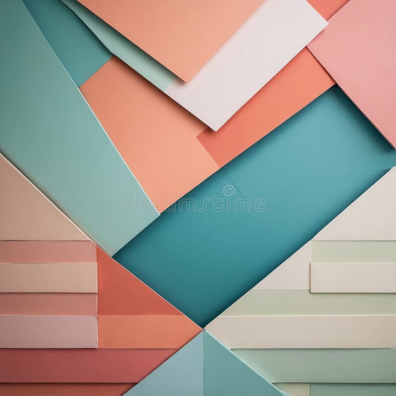 Geometric Pattern in a Soothing Color Palette, Suitable As a Modern ...