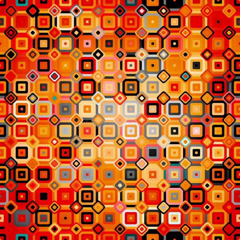 Geometric Pattern with Square in Disco Style Stock Vector ...