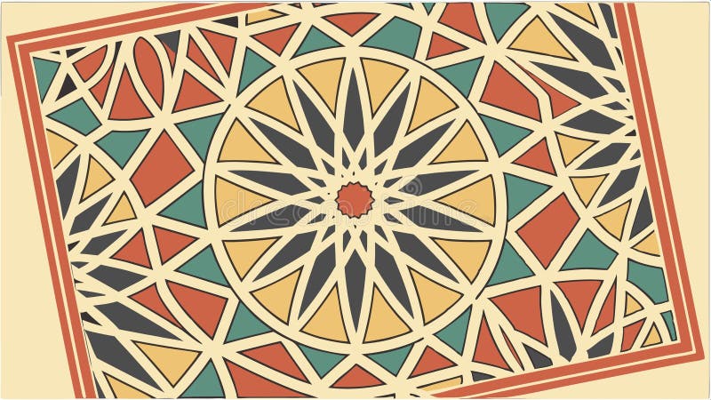 Geometric Pattern with Star Shape and Radiating Lines, a Sunburst Motif ...