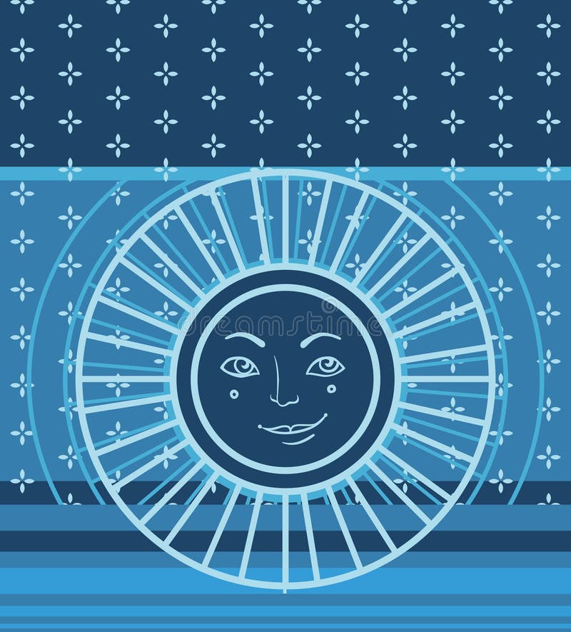 Geometric Pattern with Sun Symbol Stock Vector - Illustration of ...