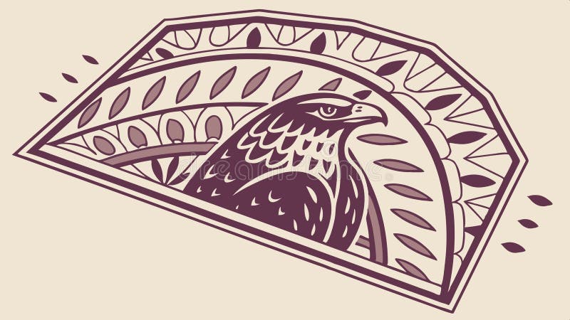 Geometric Pattern with Swirling Fan or Umbrella Shape Vector Design ...