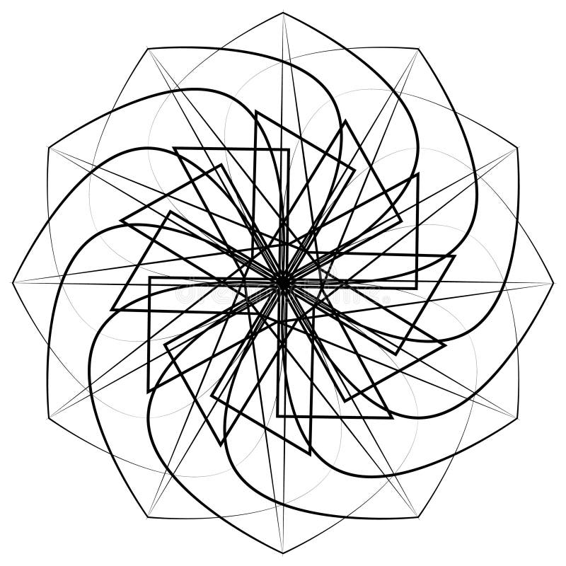 Geometric pattern symmetry stock illustration. Illustration of aztec ...