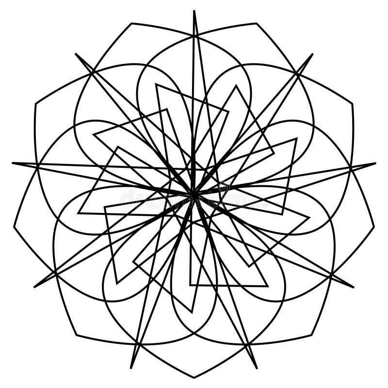 Geometric pattern symmetry stock illustration. Illustration of design ...